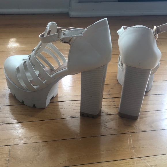 Shoes | Platform Closedtoes Sandals With Chunky Heel | Poshmark